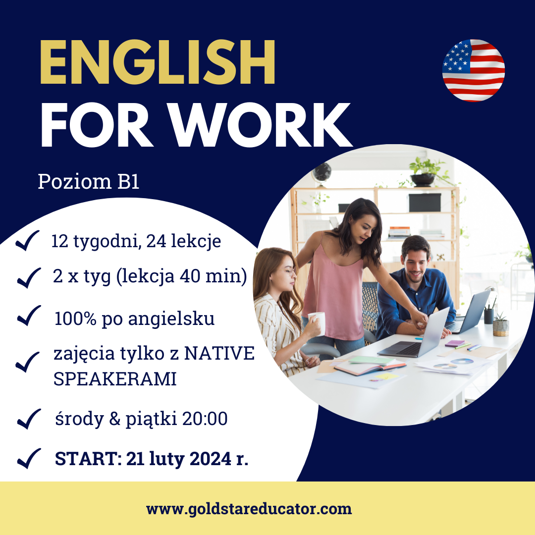 ENGLISH FOR WORK - Angielski w pracy - Szkoła angielskiego online